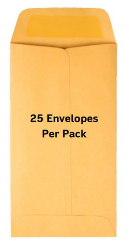 #7 Coin Envelopes, 3-1/2" x 6-1/2", Kraft Brown, 28# - Fisher Hawaii