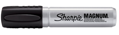 Sharpie Magnum Permanent Marker, Extra-Wide Chisel Tip, Black - Fisher ...