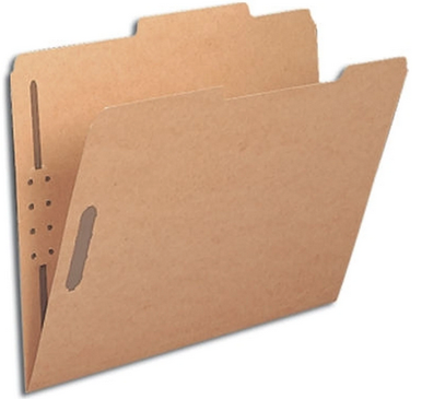 Fastener File Folder, Letter Size, Kraft, 2 Fasteners