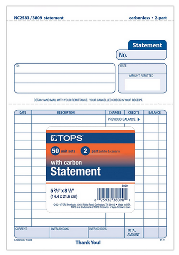 2-Part Statement, Carbonless - Fisher Hawaii