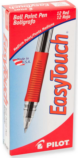 Pilot EasyTouch Ballpoint Pen, Medium Point (1.0mm), Red - Fisher Hawaii