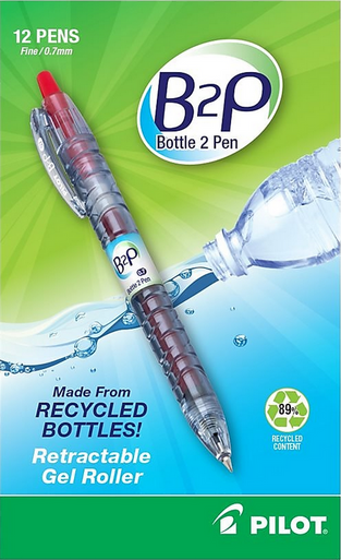 Pilot B2P Bottle 2 Pen Retractable Ballpoint Pen, Fine Point (0.7mm ...