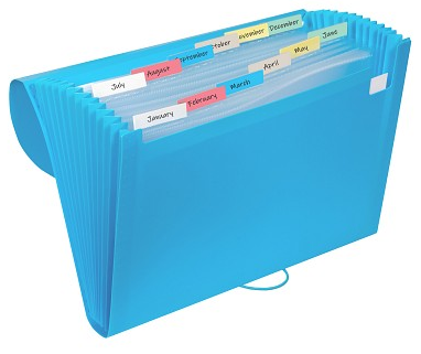 Expanding File, Button & Elastic Closure, 13 Pocket, Letter Size ...