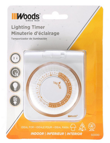 Woods Indoor 24-Hour Mechanical Timer - Fisher Hawaii