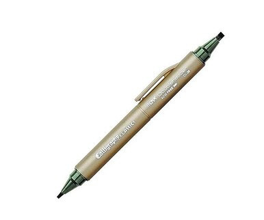 Calligraphy Marker, Broad & Narrow Tip, Evergreen
