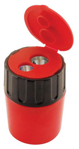 Eisen Canister-Style 2-Hole Pencil Sharpener with Lid, Assorted Colors ...