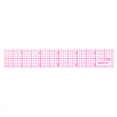 Beveled Graph Ruler, 6", Transparent, 8ths - Fisher Hawaii