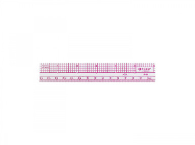 Beveled Graph Ruler, 6", Transparent, 10ths/Metric
