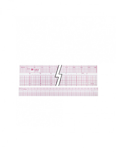 Beveled Graph Ruler, 18", Transparent, Inch/Agate/Pica Scales - Fisher ...