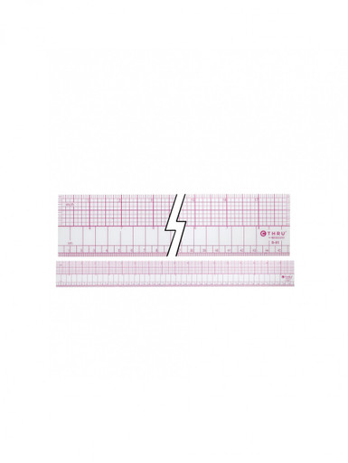 Beveled Graph Ruler, 18", Transparent, Inch & Metric - Fisher Hawaii