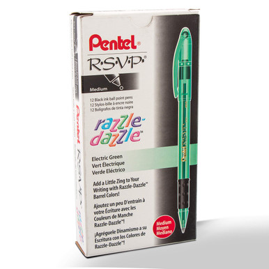 Pentel Razzle Dazzle R.S.V.P. Ballpoint Pen, Medium Point (1.0mm ...