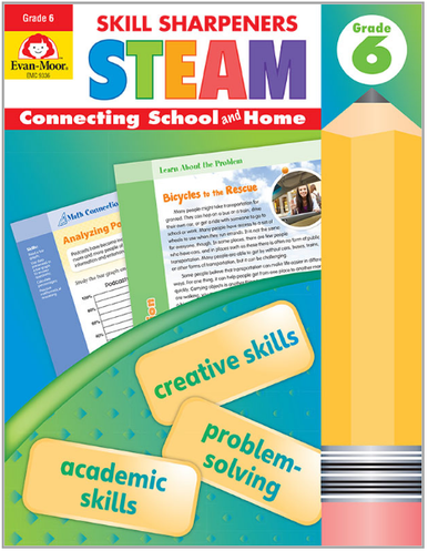 Skill Sharpeners: STEAM Activity Book, Grade 6 - Fisher Hawaii