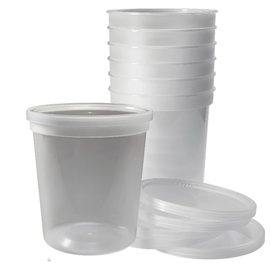 Round Deli Containers With Lids, 32oz. (6ct.) - Fisher Hawaii