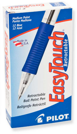 Pilot EasyTouch Retractable Ballpoint Pen, Medium Point (1.0mm), Blue ...