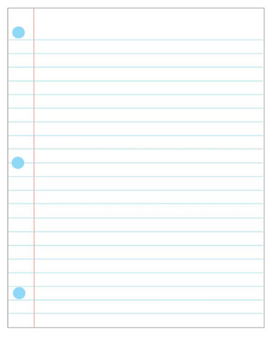 Big Magnetic Notebook Paper, 12" x 15" - Fisher Hawaii