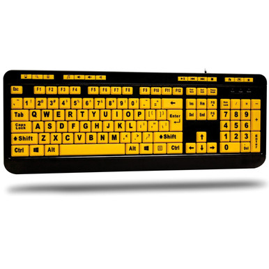 Luminous 4X Large Print Multimedia Desktop Keyboard - Fisher Hawaii