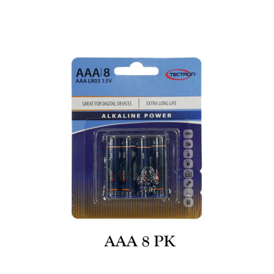 Premium AAA Alkaline Battery 8 Pack - Fisher Hawaii