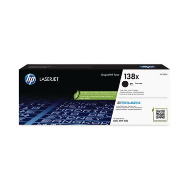 HP 138X, (W1380X) High-Yield Black Original LaserJet Toner Cartridge ...