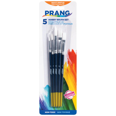 Dixon Prang Hobby Paint Brush Set, Assorted Sizes, 5 Count - Fisher Hawaii