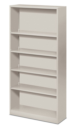 HON "Brigade" 5 Shelf Steel Bookcase 72"H - Light Gray - Fisher Hawaii