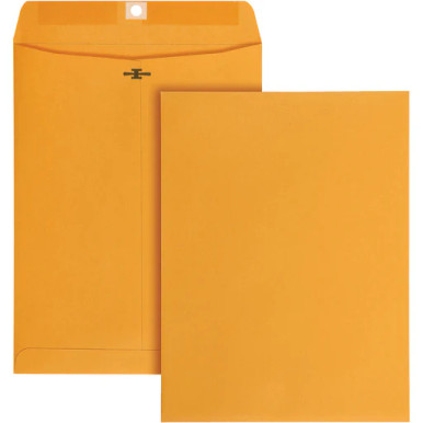 Quality Park Clasp Envelope #28, 9" x 12", Brown, 100 Count - Fisher Hawaii