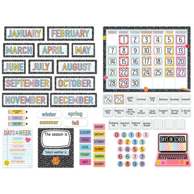 Teacher Created Resources Cool for School Calendar Bulletin Board Set ...