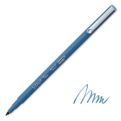 Uchida Le Pen Flex Marker Pen, Brush Tip, Steel Blue - Fisher Hawaii