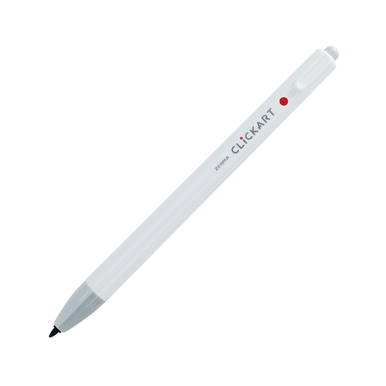 Zebra ClickArt Retractable Felt Tip Marker, Bullet Point, Light Gray ...