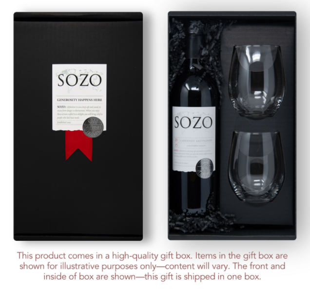 Engraved Wood & Marble Board and Sweets Gift Box