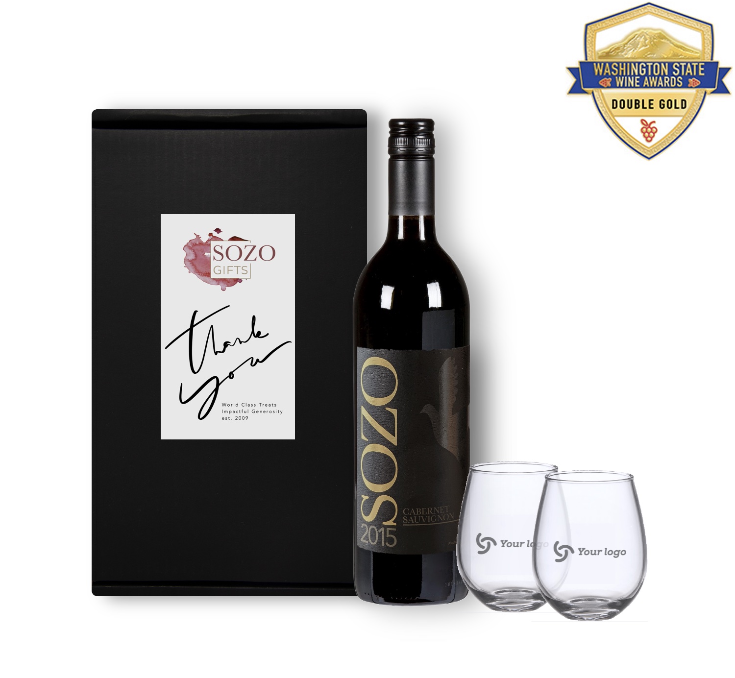 Cabernet & Glasses Gift Box