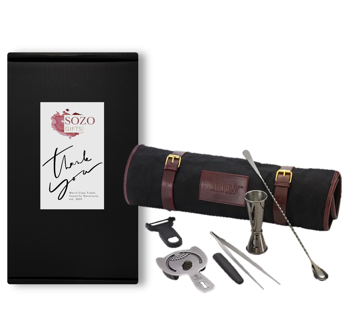 Mixology Set & Gear Roll Gift Box
