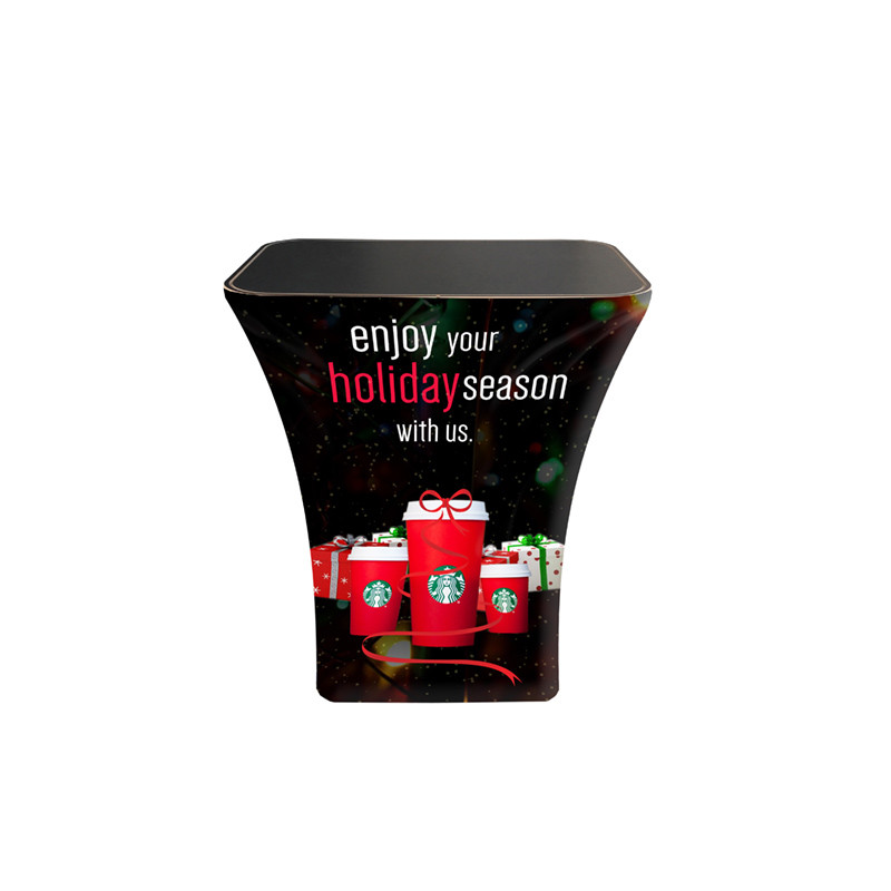 39" Square Trade Show Fabric Display Podium Counter