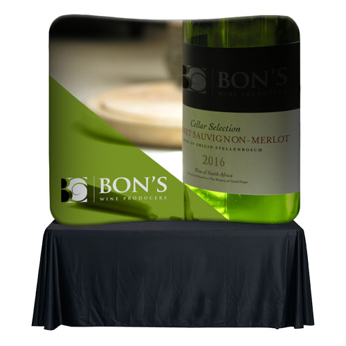 6ft. Curved Fabric Tube Table Top Display for Trade Shows (POP05)