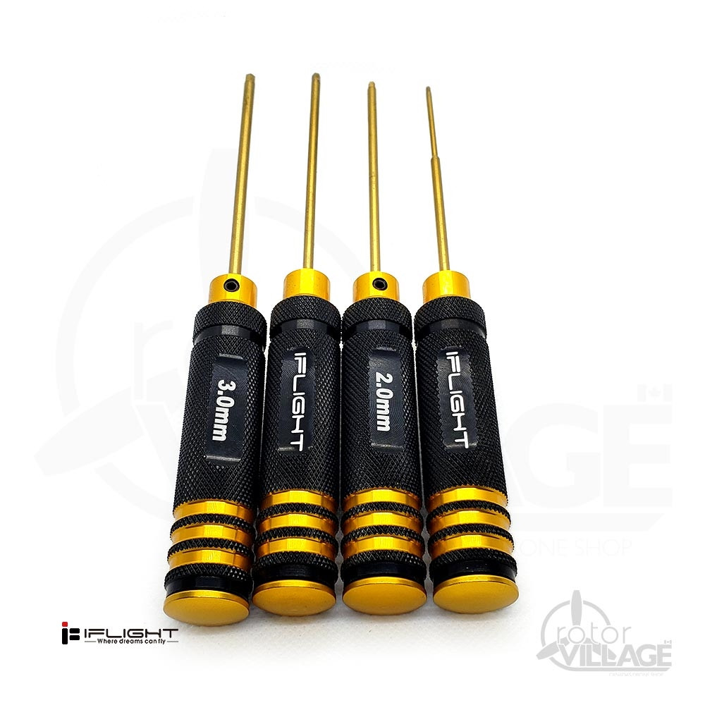 Titanium Plated Hex Driver Tool Kit - 1.5/2/2.5/3mm - 4pcs - Rotor Village