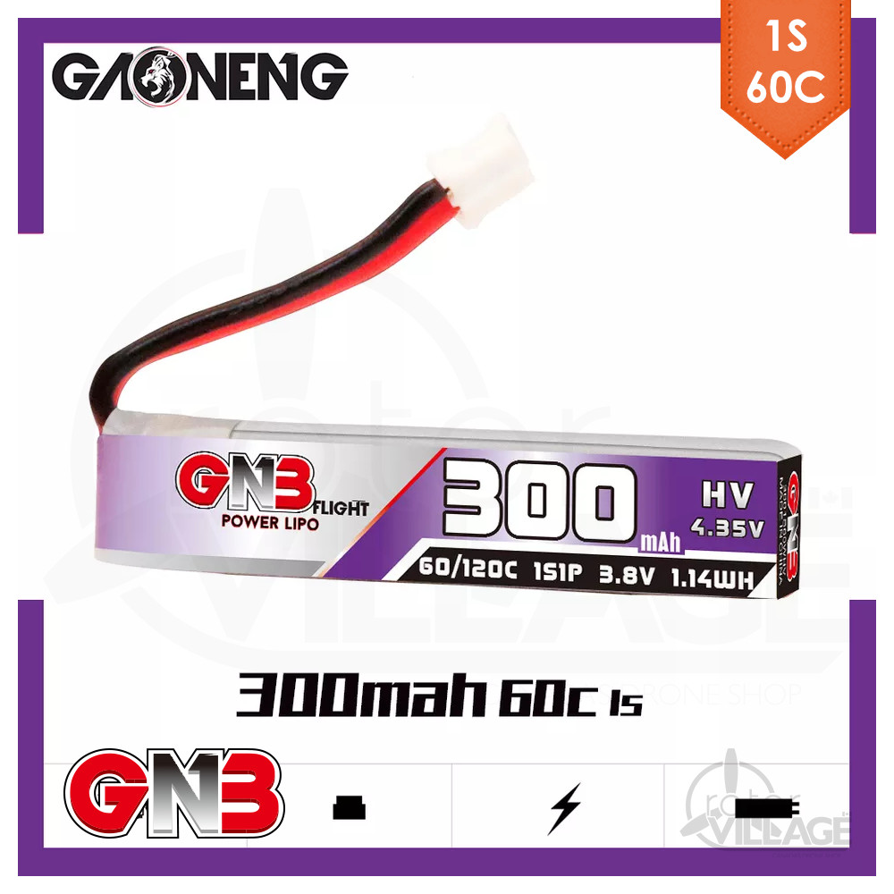 GNB 300mAh 1S HV 60C LiPo PH2.0 - Rotor Village