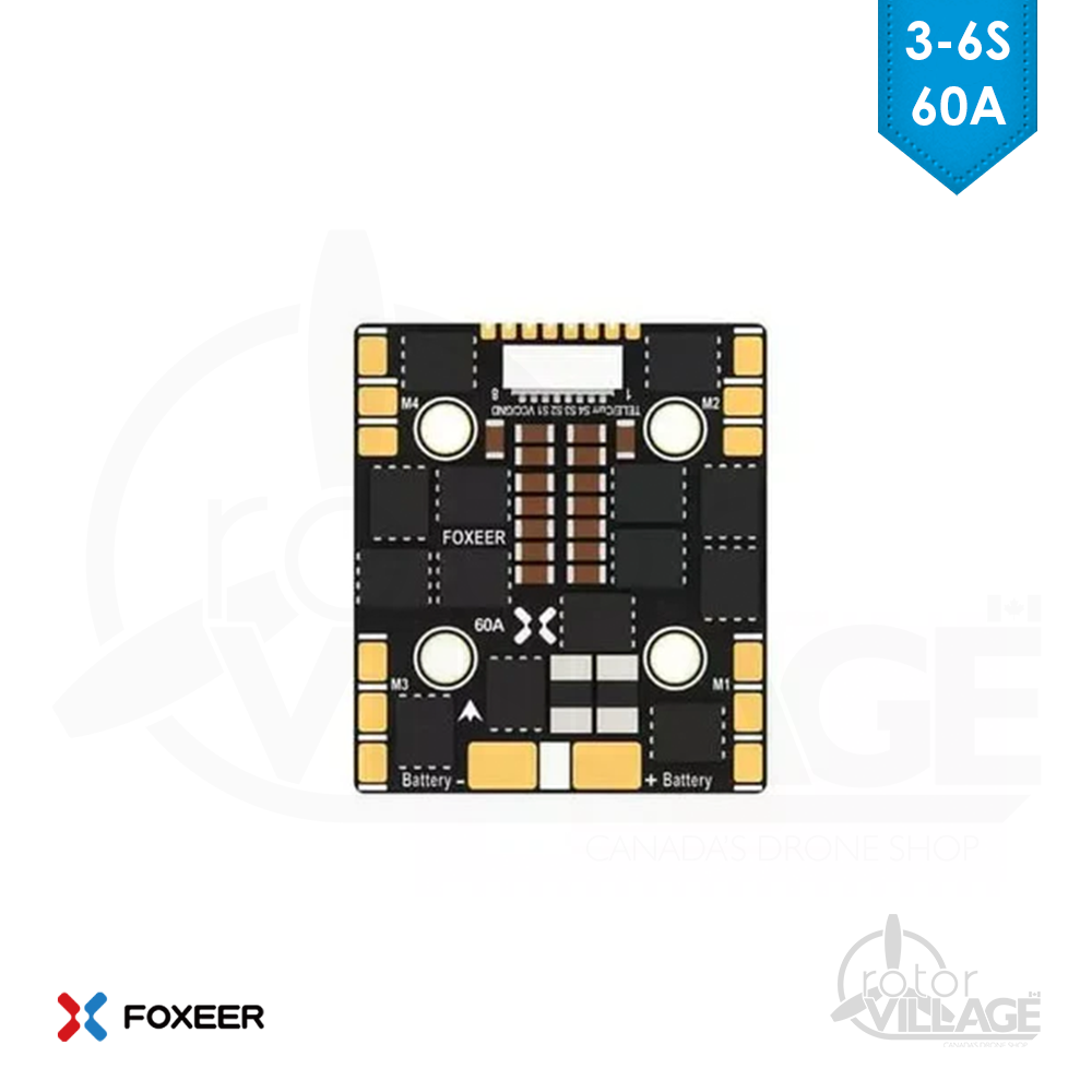 Foxeer Reaper F4 Slim Mini 128K 32Bit 60A 3-8S 20x20 4in1 ESC - Rotor ...