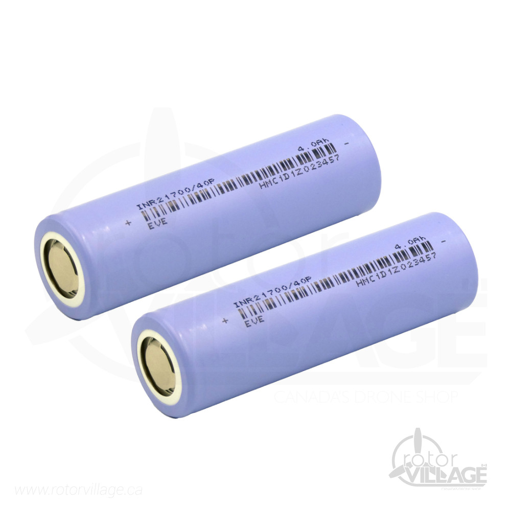 EVE 40P 21700 4000mah 50A Li-ion (2pc) - Rotor Village
