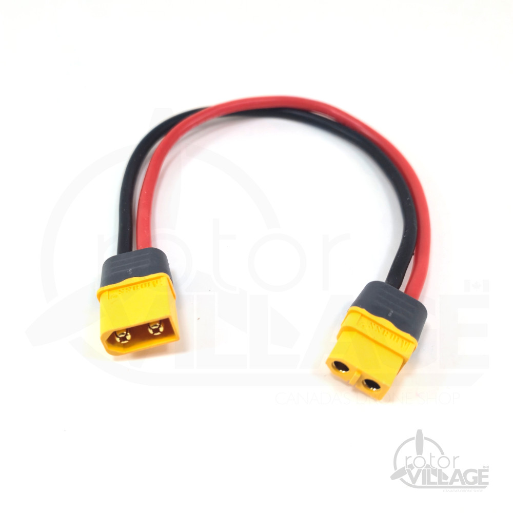 Amass XT60 Female to XT60 Male Adapter - 200mm - Rotor Village