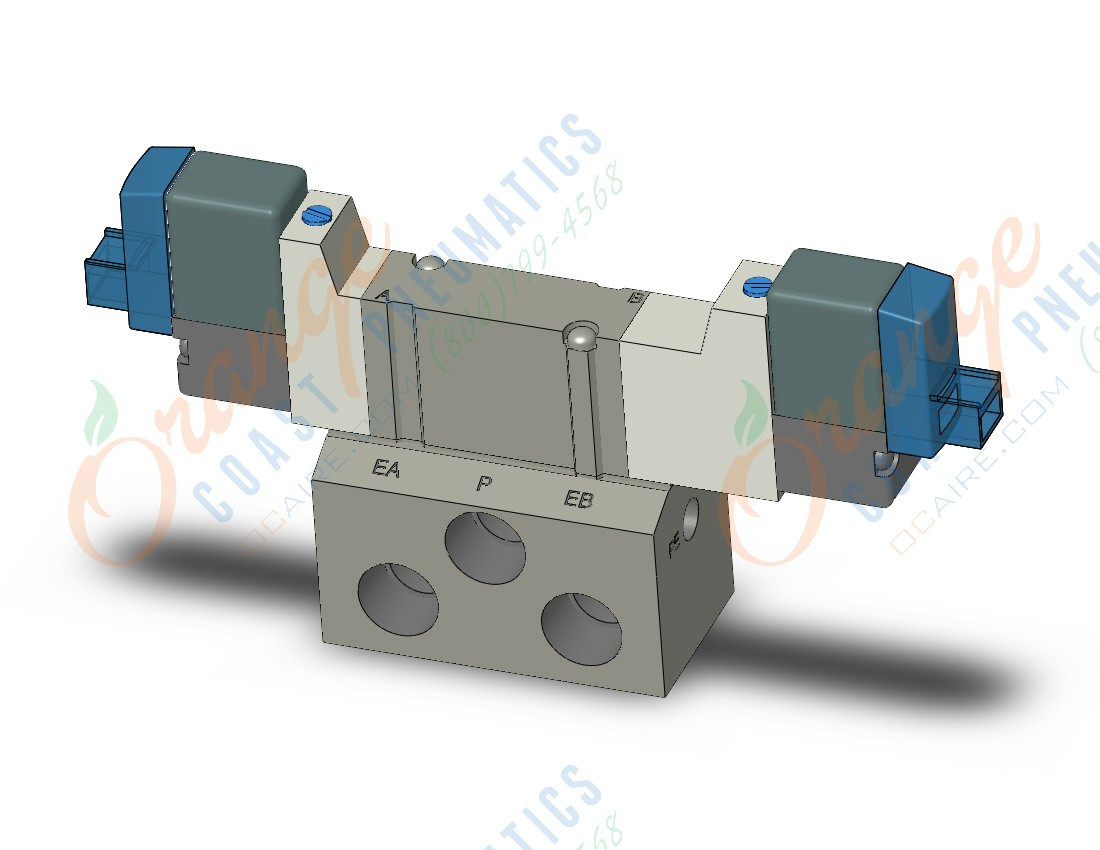 SMC SY3440R-5LOZD-01N valve, dbl sol, base mt (dc), SY3000 SOL/VALVE ...