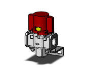 SMC VHS30-N03A-BS-Z valve, 3 port lock out, VHS HAND VALVE - Orange ...