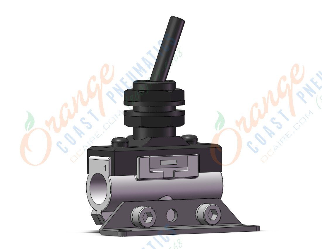 SMC VM120-N01-08A-B mech valve, VM (VFM/VZM) MECHANICAL VALVE - Orange ...