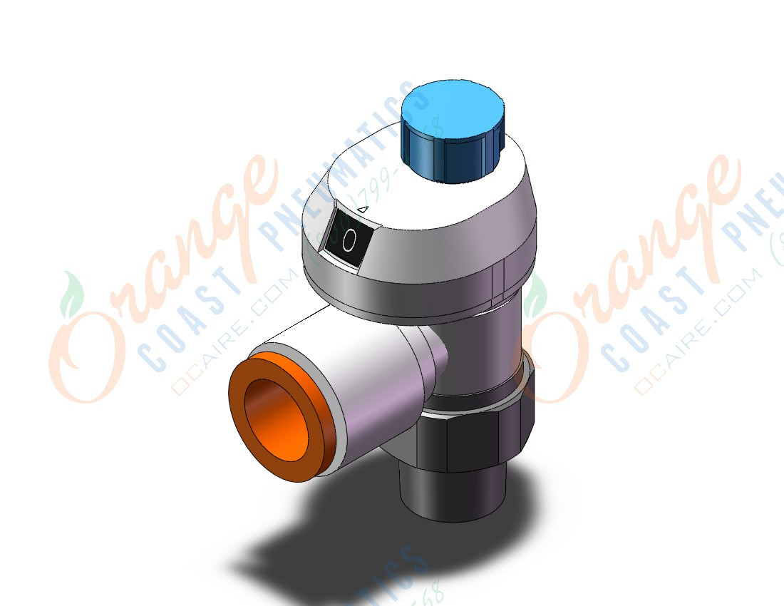 SMC AS2211FS-N01-09S speed controller w/ scale, FLOW CONTROL W/FITTING ...