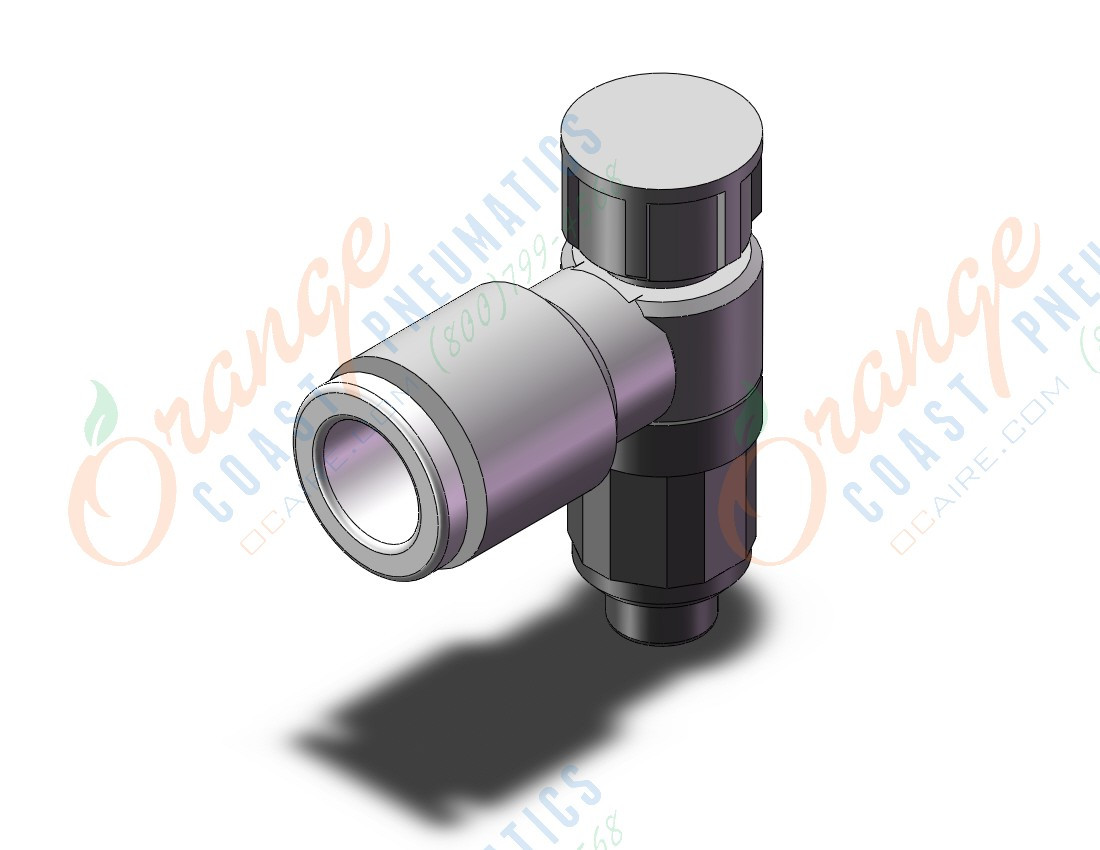 SMC AS1201F-M5E-06A speed control w/fitting, FLOW CONTROL W/FITTING ...