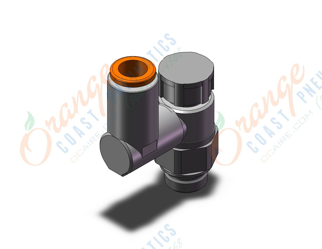 SMC AS2301F-U01-07A flow control, FLOW CONTROL W/FITTING*** - Orange ...