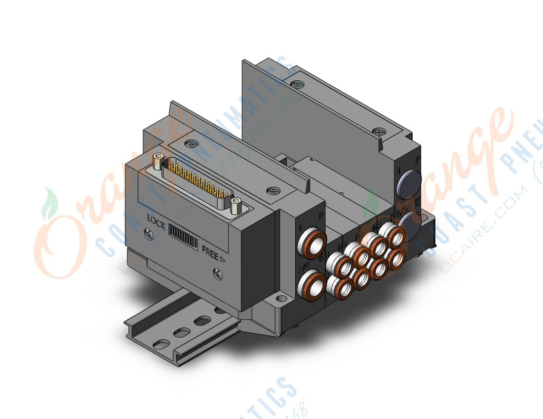 SMC SS5Y3-10F1-04D-N7D manifold, NEW SY3000 MFLD - Orange Coast ...