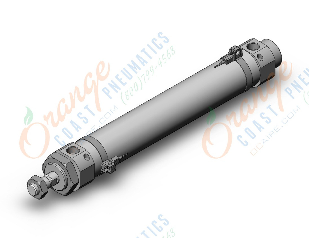 SMC CDM2B40-200AZ-A93L cylinder, CM2/CM3 ROUND BODY CYLINDER - Orange Coast Pneumatics - Live Store