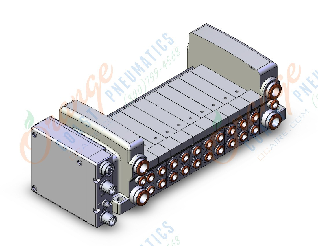 SMC VV5QC21-10C6SEAN-R mfld, plug-in,, VV5QC21 MANIFOLD VQC 5-PORT ...