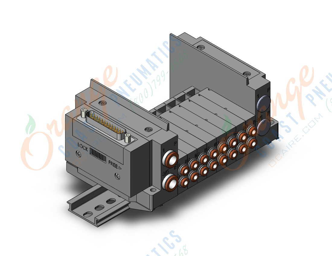 SMC SS5Y3-10F1-08D-N3D manifold, NEW SY3000 MFLD - Orange Coast ...