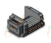 SMC SS5Y3-10F1-07U-C6AA 7 station manifold assembly w/ nameplate, 4/5 ...