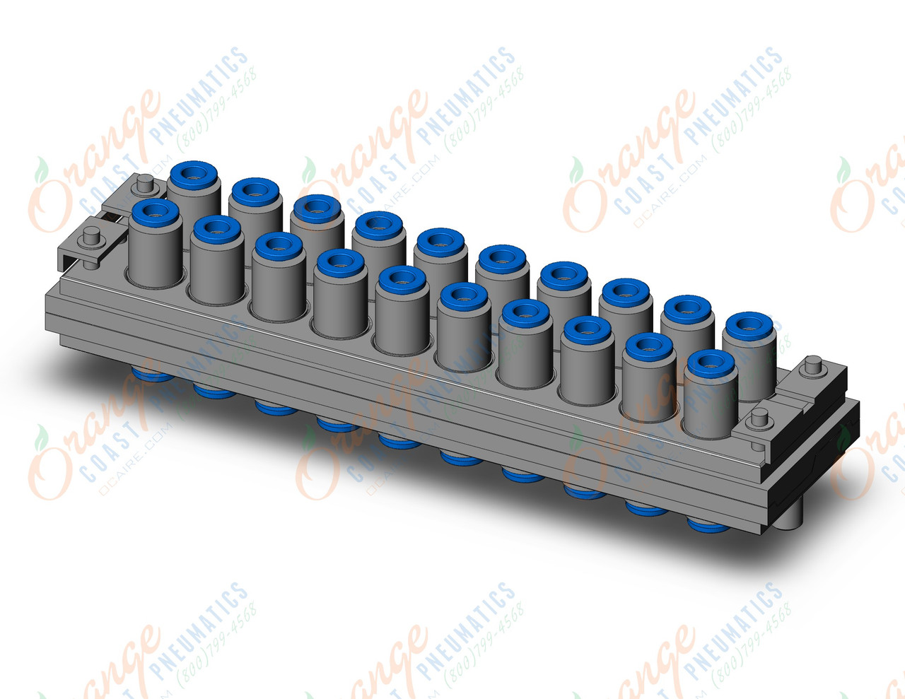 SMC KDM20-06 multi connector, KDM ONE TOUCH MULTI CONNECTOR - Orange Coast Pneumatics - LIVE STORE